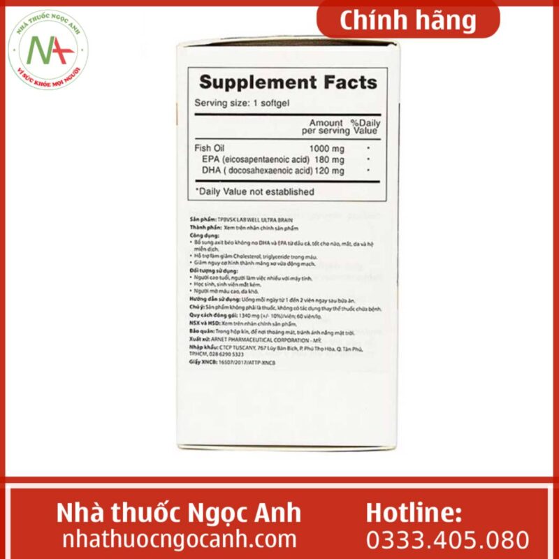 Thuốc Lab Well Ultra Brain có tốt không? giá bao nhiêu? mua ở đâu