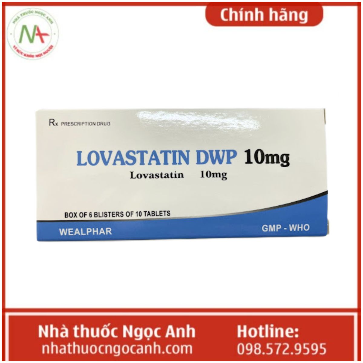 Thuốc Lovastatin DWP 10mg giá bao nhiêu, mua ở đâu?