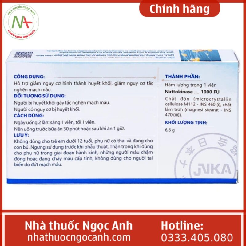 Thuốc NattoEnzym 1000 DHG Pharma giá bao nhiêu? mua ở đâu