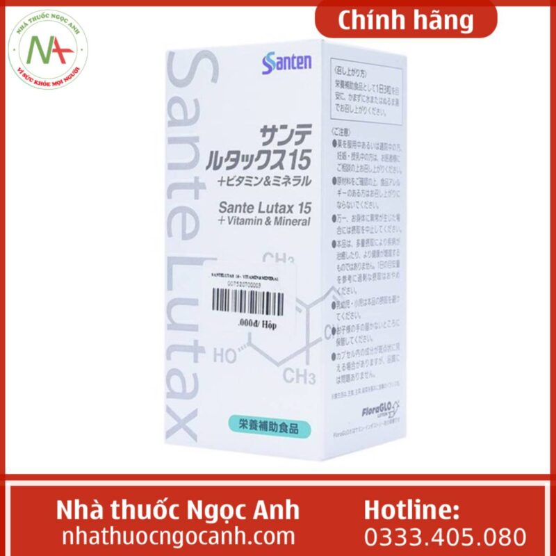 Thuốc bổ mắt Sante Lutax 15+ Vitamin & Mineral giá bao nhiêu? mua ở đâu