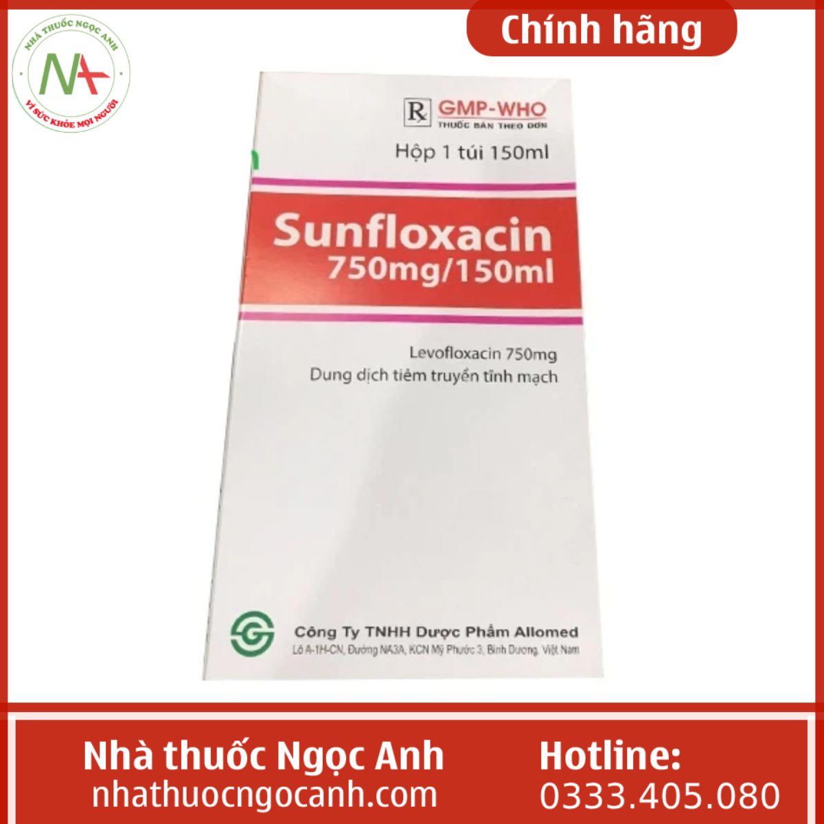 Thuốc Sunfloxacin 750mg/150ml có tác dụng gì? giá bao nhiêu? mua ở đâu