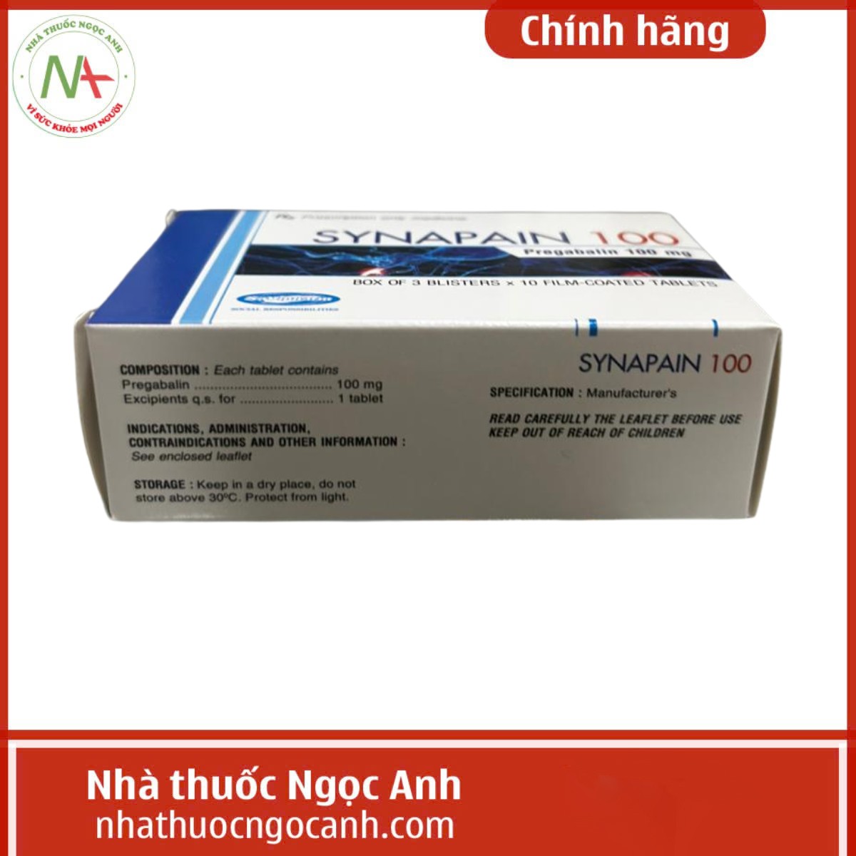 Thuốc Synapain 100 (Pregabalin) có tác dụng gì? mua ở đâu chính hãng?