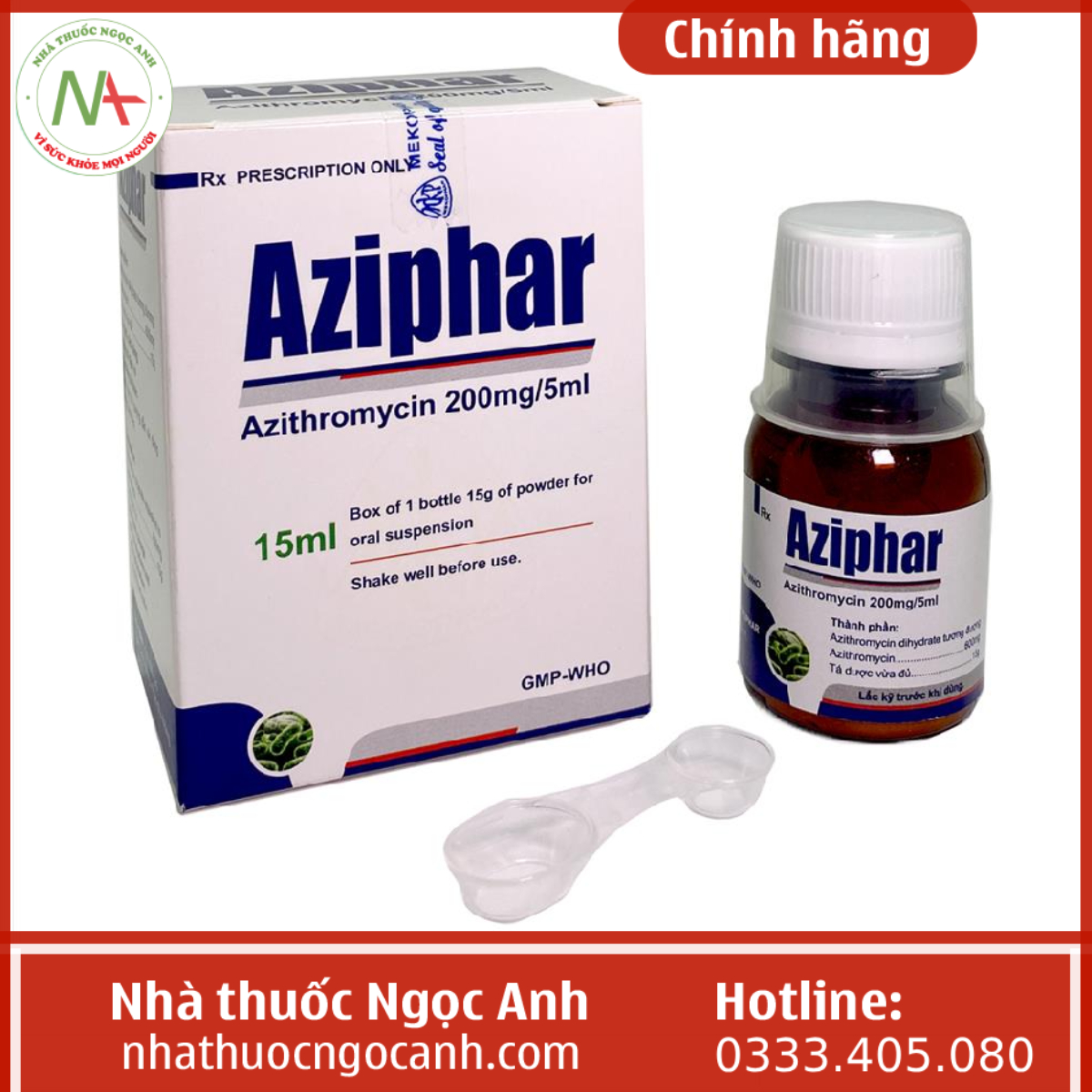 Thuốc Aziphar 200mg/5mL là thuốc gì, giá bao nhiêu? Mua ở đâu?
