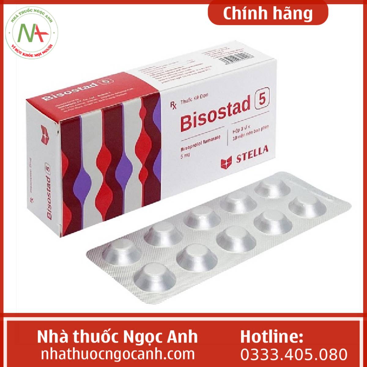 Thuốc Bisostad 5 là thuốc gì, giá bao nhiêu, mua ở đâu?