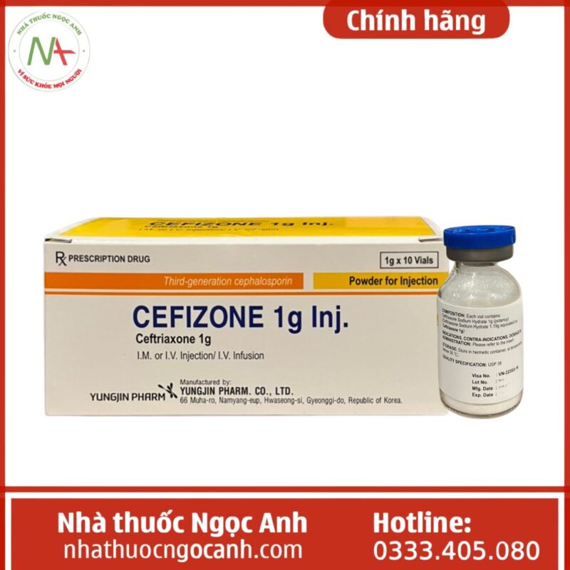 Cefizone 1g Inj. của Hàn Quốc là thuốc gì, giá bao nhiêu, mua ở đâu?