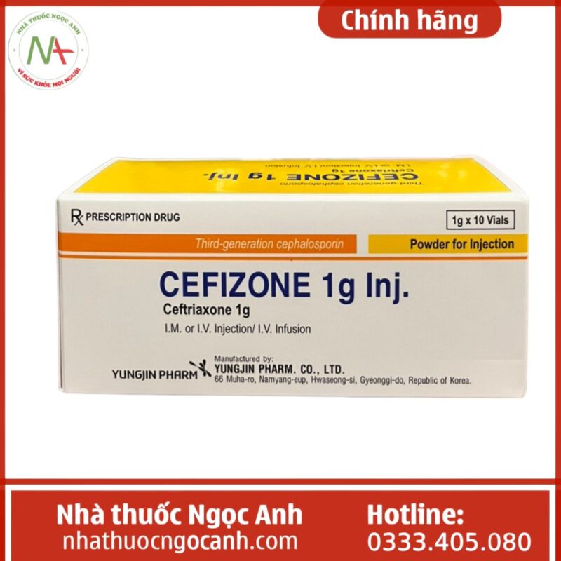 Cefizone 1g Inj. của Hàn Quốc là thuốc gì, giá bao nhiêu, mua ở đâu?