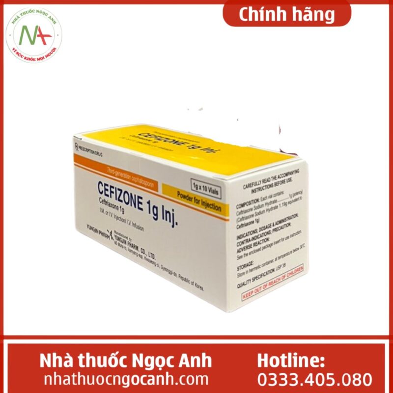 Cefizone 1g Inj. của Hàn Quốc là thuốc gì, giá bao nhiêu, mua ở đâu?