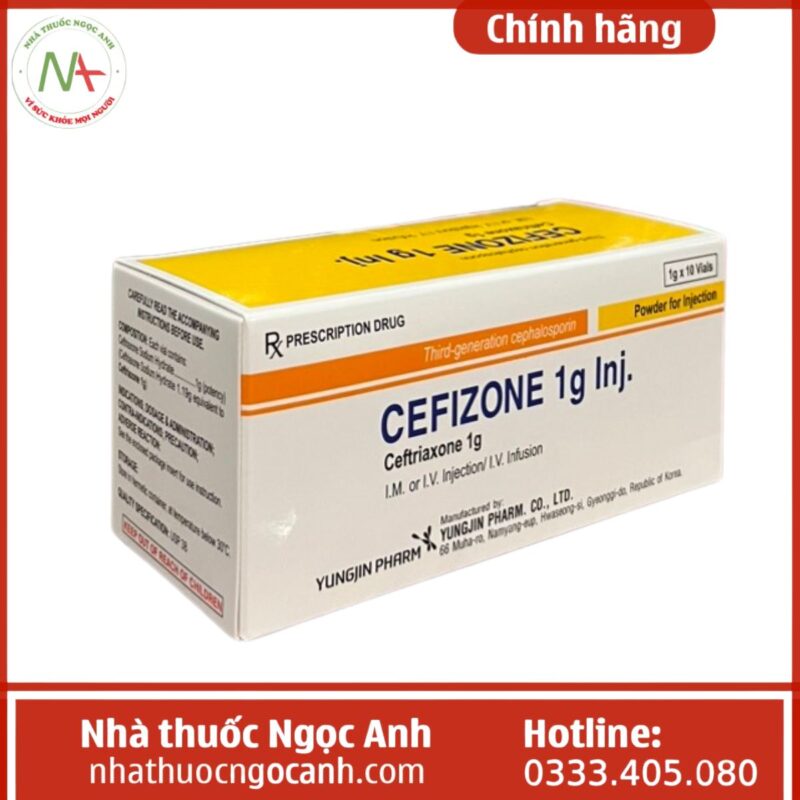 Cefizone 1g Inj. của Hàn Quốc là thuốc gì, giá bao nhiêu, mua ở đâu?