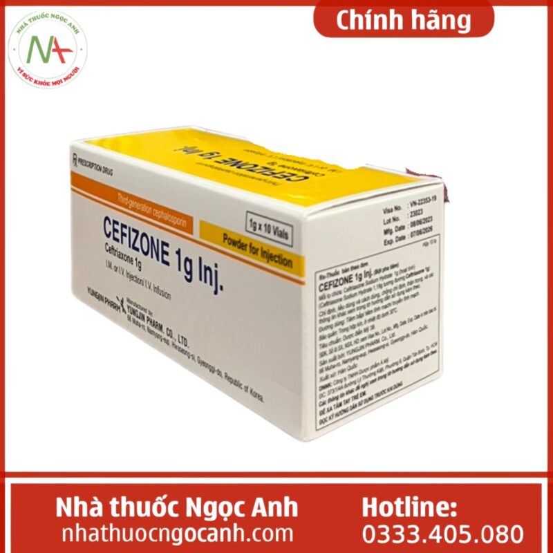 Cefizone 1g Inj. của Hàn Quốc là thuốc gì, giá bao nhiêu, mua ở đâu?