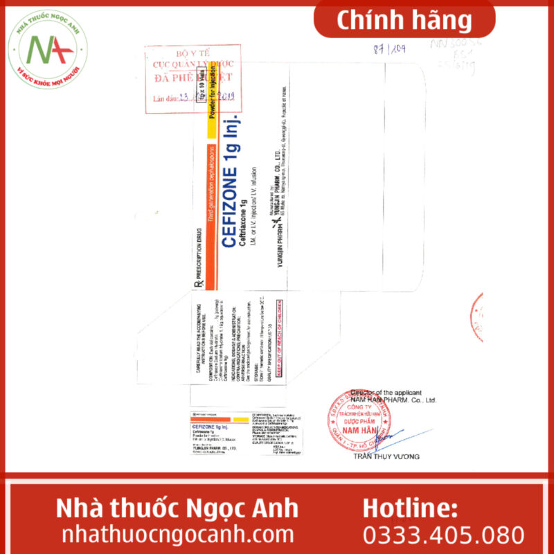 Cefizone 1g Inj. của Hàn Quốc là thuốc gì, giá bao nhiêu, mua ở đâu?