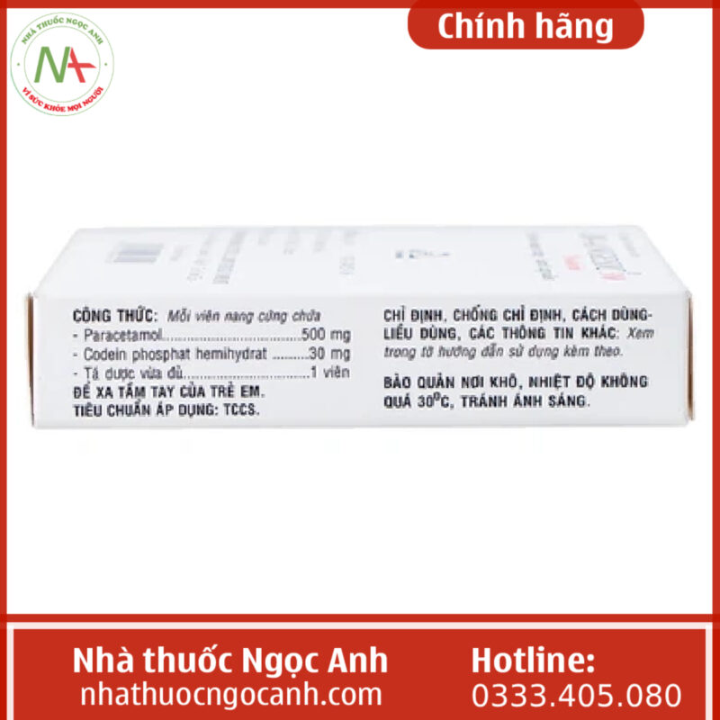 Thuốc Di-Angesic Codein 30 giá bao nhiêu? Mua ở đâu?