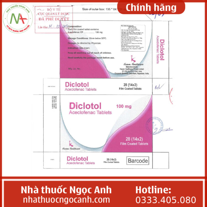 Thuốc Diclotol là thuốc gì, giá bao nhiêu? Mua ở đâu?