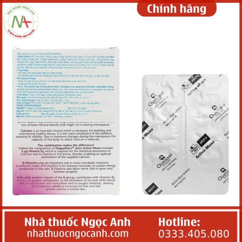 Viên uống Doppelherz Aktiv Active-Meno có tốt không, cách sử dụng, giá ...