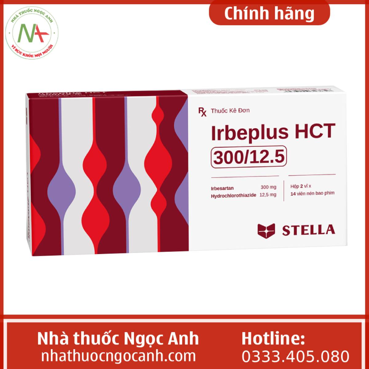 Thuốc Irbeplus HCT 300/12.5 là thuốc gì, giá bao nhiêu, mua ở đâu?
