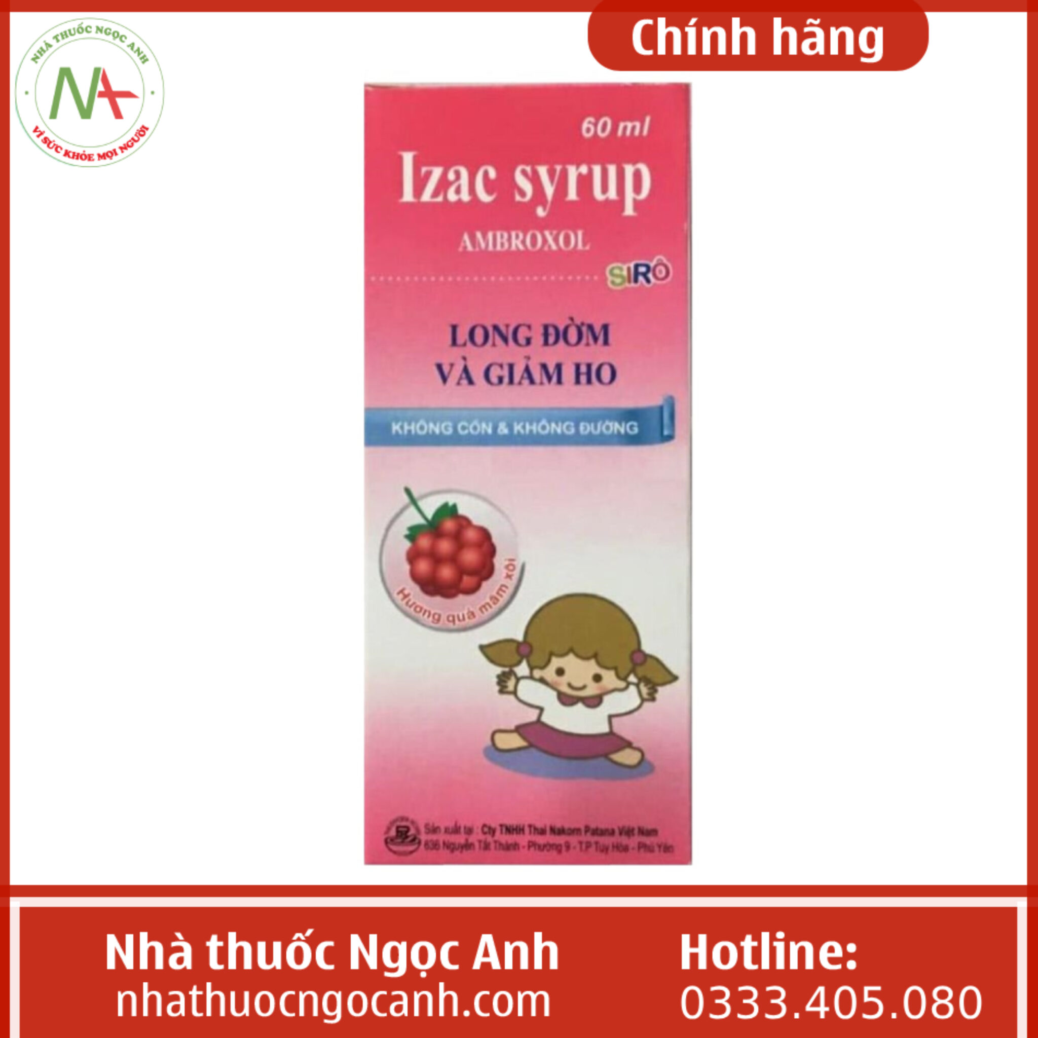 Siro ho Izac Syrup có phải kháng sinh không, giá bao nhiêu? Mua ở đâu?