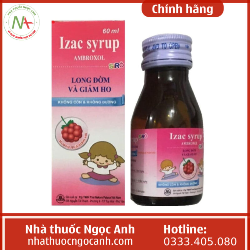 Siro ho Izac Syrup có phải kháng sinh không, giá bao nhiêu? Mua ở đâu?