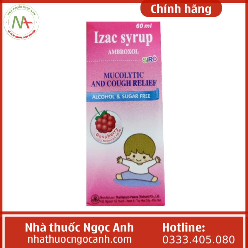 Siro ho Izac Syrup có phải kháng sinh không, giá bao nhiêu? Mua ở đâu?