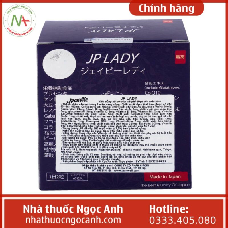 Thuốc JP Lady có tác dụng gì, giá bao nhiêu, mua ở đâu?