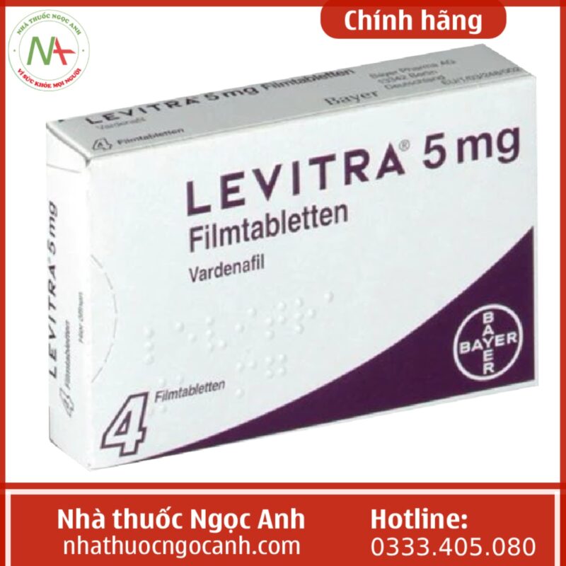 Thuốc Levitra 5 mg film-coated tablets có tác dụng gì, giá bao nhiêu ...