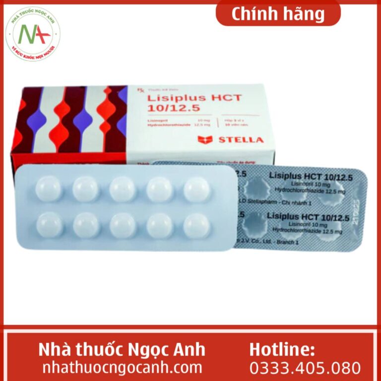 Thuốc Lisiplus HCT 10/12.5 là thuốc gì, giá bao nhiêu, mua ở đâu?