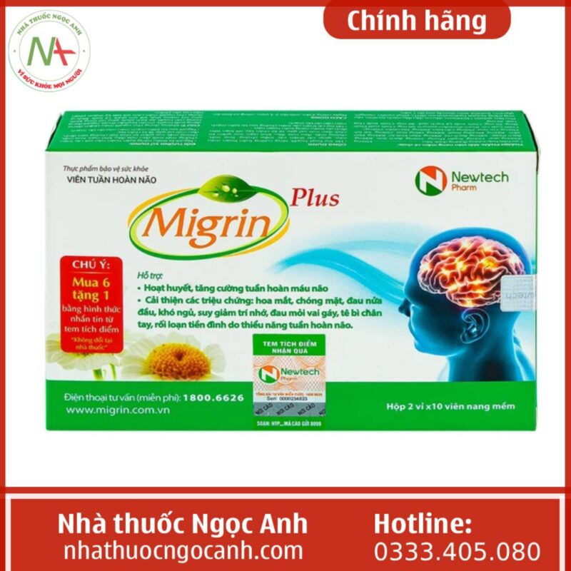 Thuốc bổ não Migrin Plus giá bao nhiêu, mua ở đâu?
