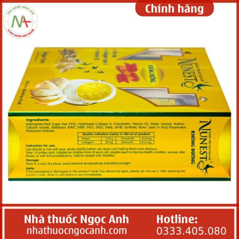 Nước Yến Sào Cao Cấp Nunest Không Đường có tốt không, giá bao nhiêu ...