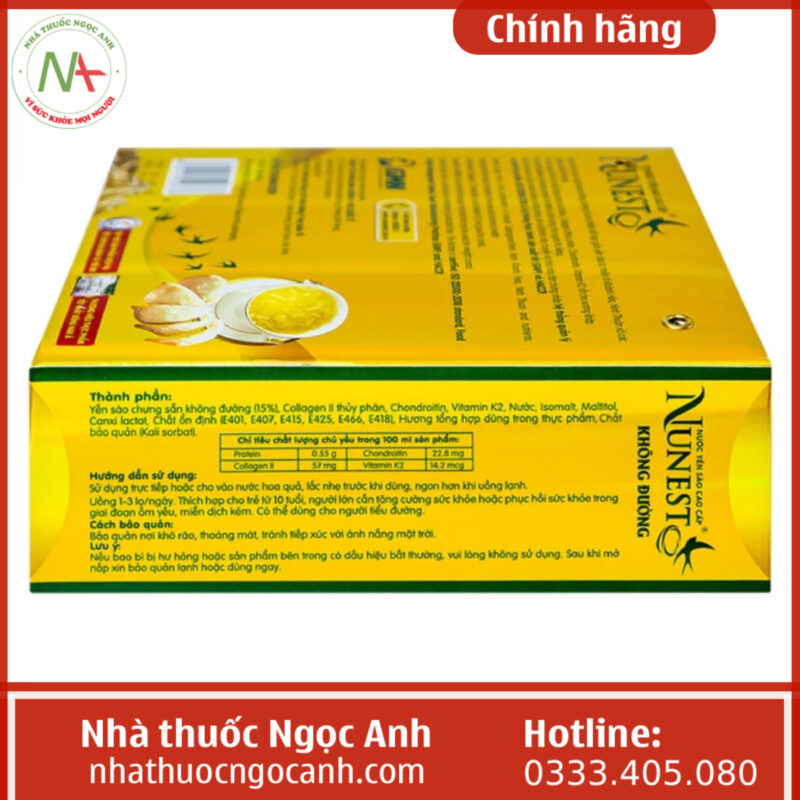 Nước Yến Sào Cao Cấp Nunest Không Đường có tốt không, giá bao nhiêu ...