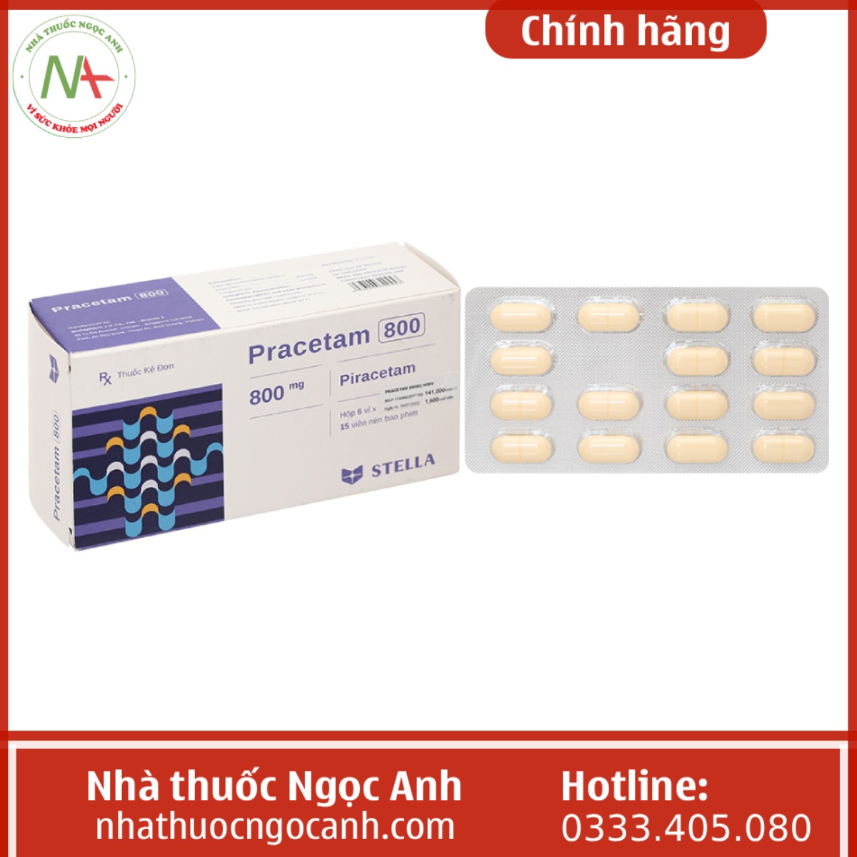 Thuốc Pracetam 800 là thuốc gì, có tác dụng gì, giá bao nhiêu, liều dùng?