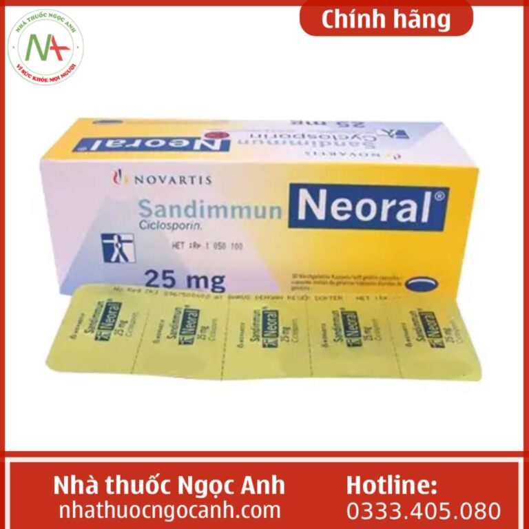 Thuốc Sandimmun Neoral 25mg là thuốc gì, giá bao nhiêu, mua ở đâu?