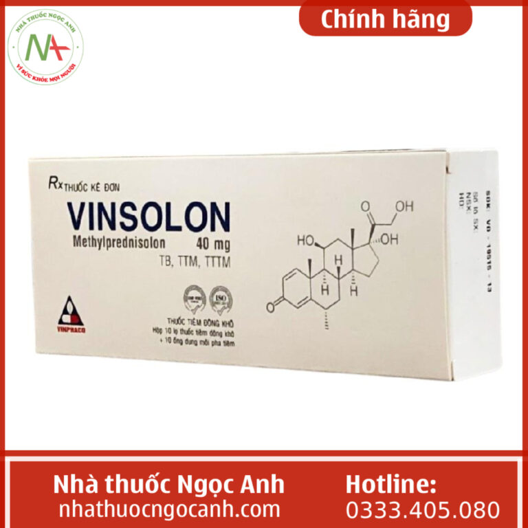 Thuốc tiêm Vinsolon 40mg là thuốc gì, giá bao nhiêu, mua ở đâu?