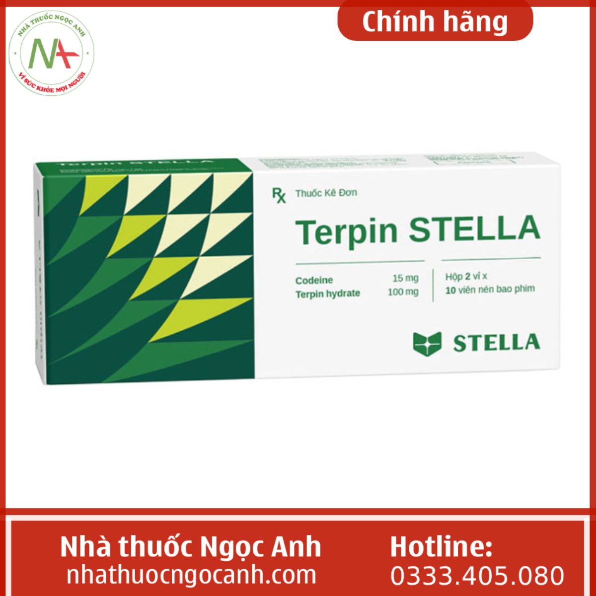 Thuốc Terpin STELLA có tác dụng gì? giá bao nhiêu? mua ở đâu