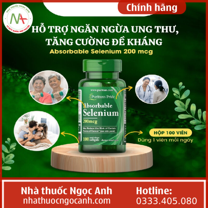 Thuốc Absorbable Selenium 200mcg giá bao nhiêu? Mua ở đâu?