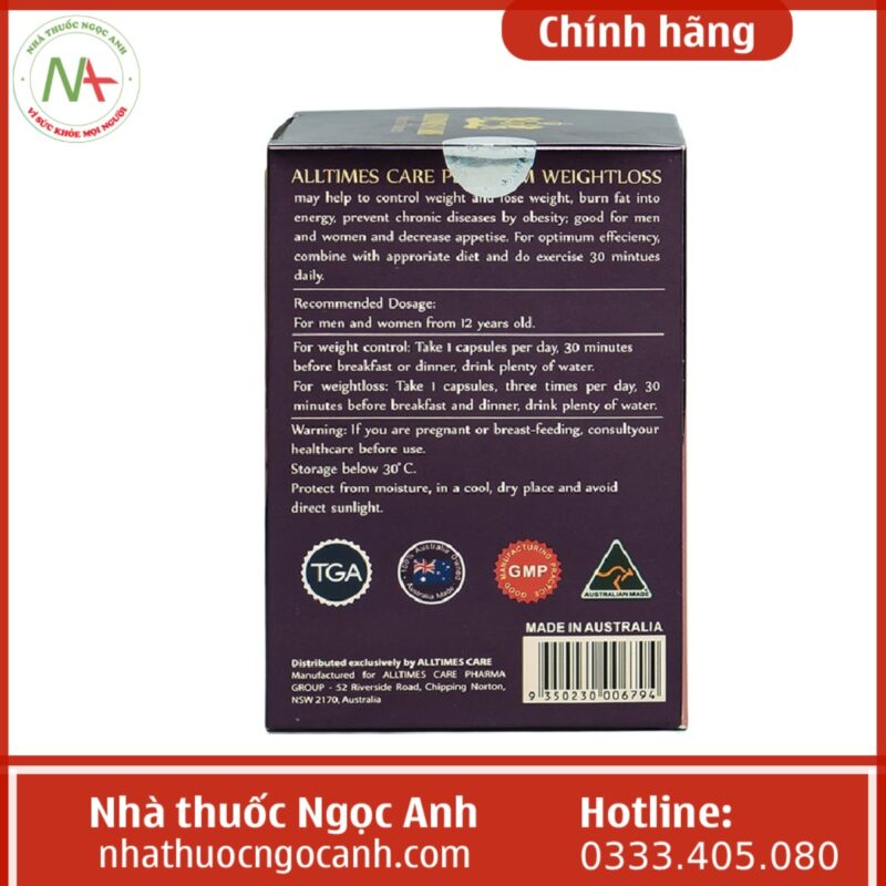 Viên uống giảm cân Alltimes Care Platinum Weightloss có tốt không, giá ...