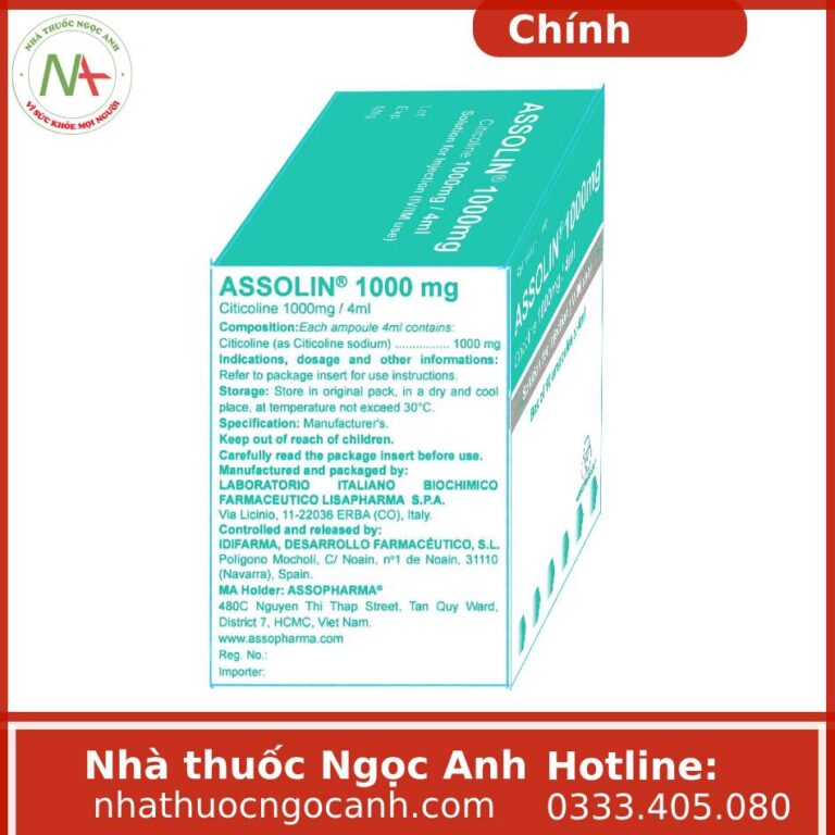 Thuốc Assolin 1000mg có tác dụng gì, giá bao nhiêu, mua ở đâu?