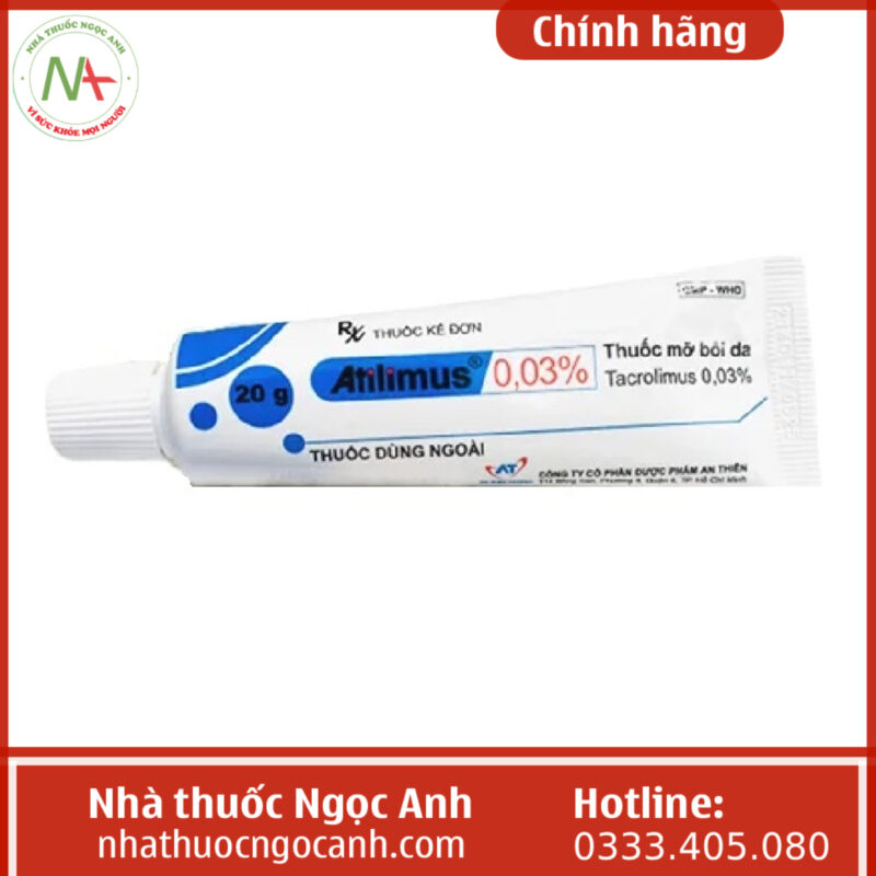 Thuốc Atilimus 0,03% là thuốc gì, giá bao nhiêu? Mua ở đâu?