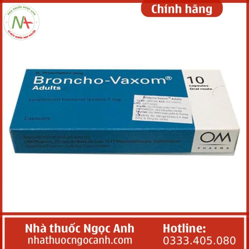 Thuốc Broncho-Vaxom Adults 7mg là thuốc gì, giá bao nhiêu, mua ở đâu