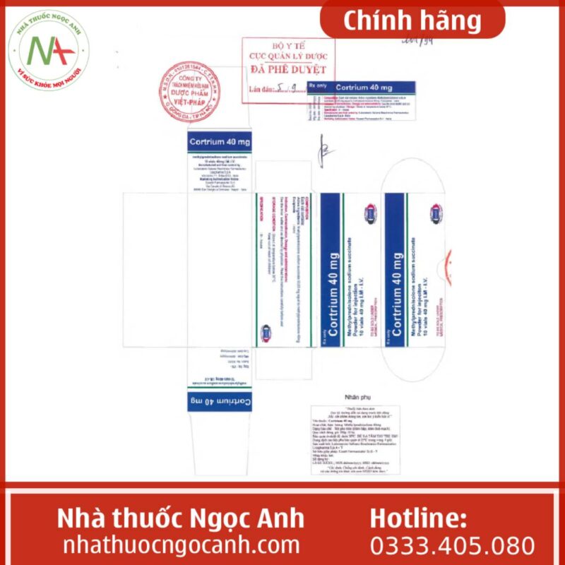 Thuốc Cortrium 40 mg là thuốc gì, giá bao nhiêu, mua ở đâu?