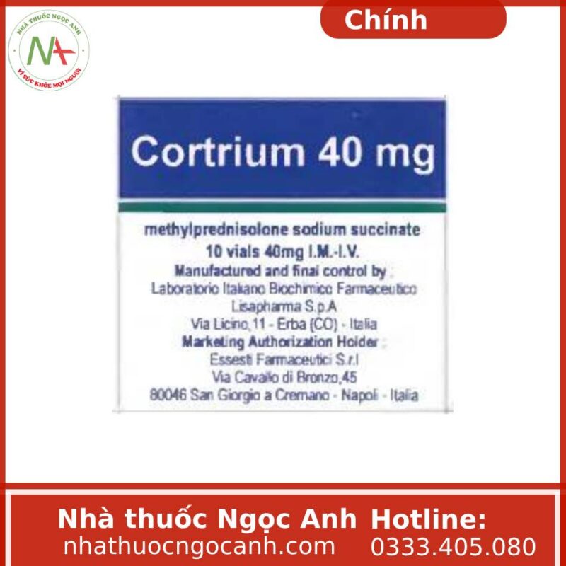 Thuốc Cortrium 40 mg là thuốc gì, giá bao nhiêu, mua ở đâu?