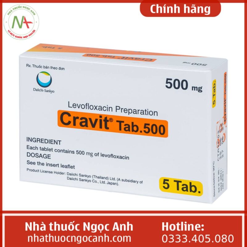 Thuốc Cravit Tab.500 có tác dụng gì, giá bao nhiêu, mua ở đâu?