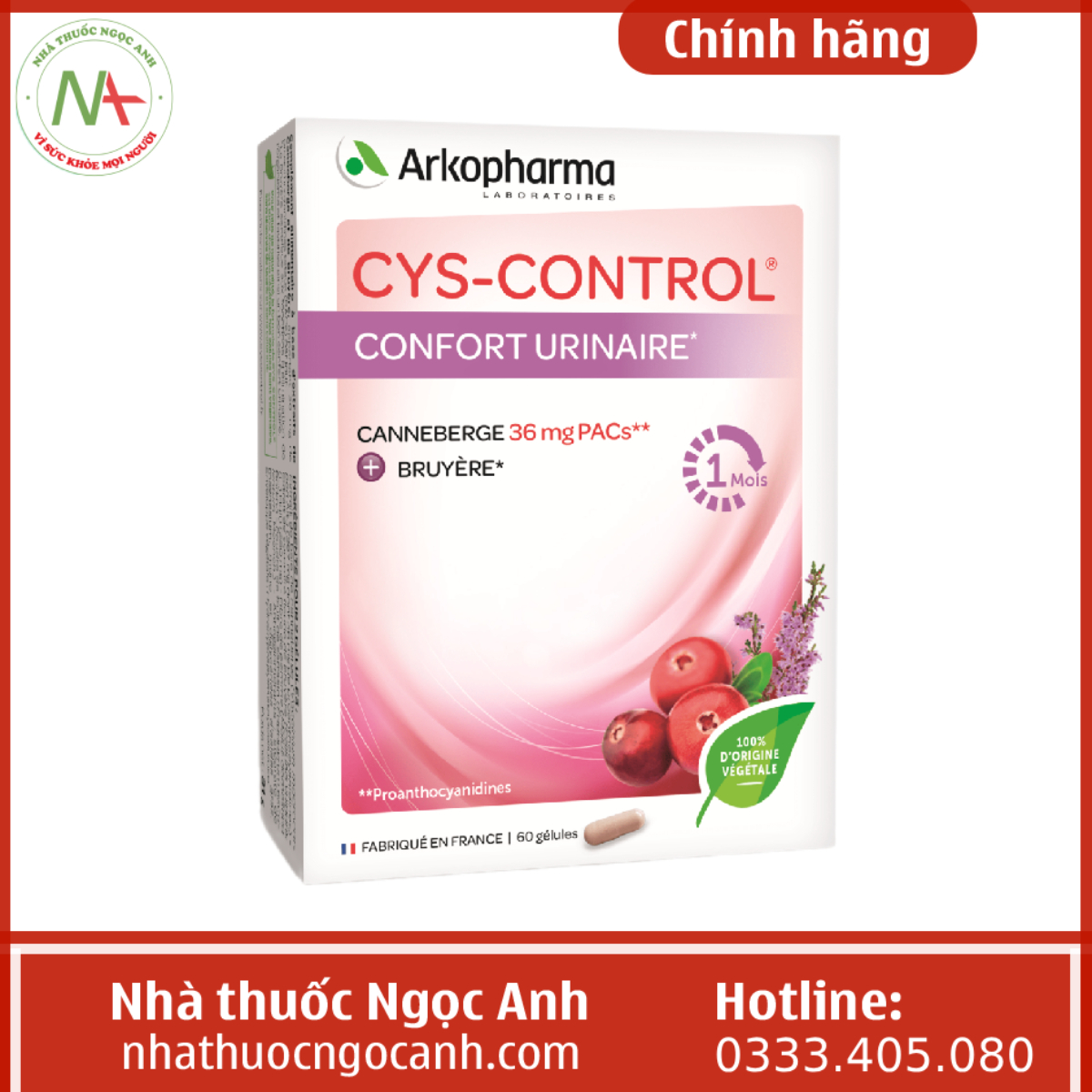 Thuốc Cys-control Confort Urinaire Arkopharma có tốt không, giá bao nhiêu, mua ở đâu?
