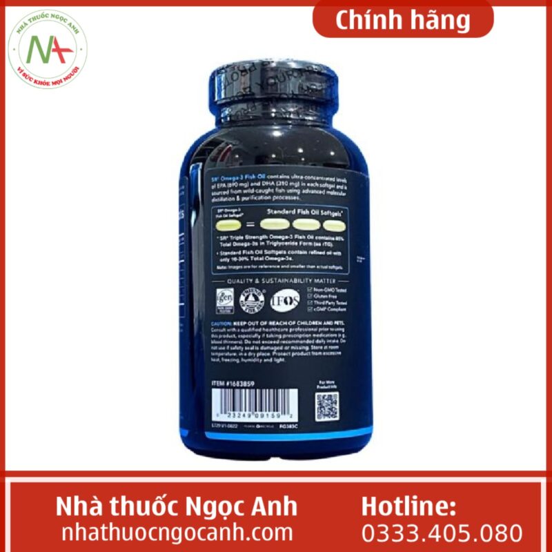 Dầu cá SR Triple Strength Omega-3 Fish Oil có tốt không, giá bao nhiêu ...