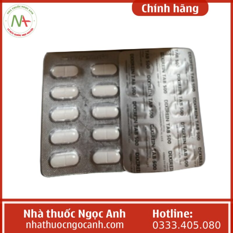 Thuốc Dixirein Tab 500 là thuốc gì, có tác dụng gì, giá bao nhiêu, mua ...