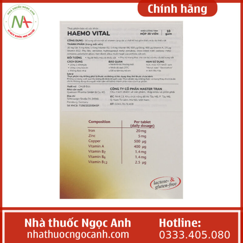 Thuốc sắt Haemo Vital Doppelherz Aktiv có tốt không, giá bao nhiêu, mua ...
