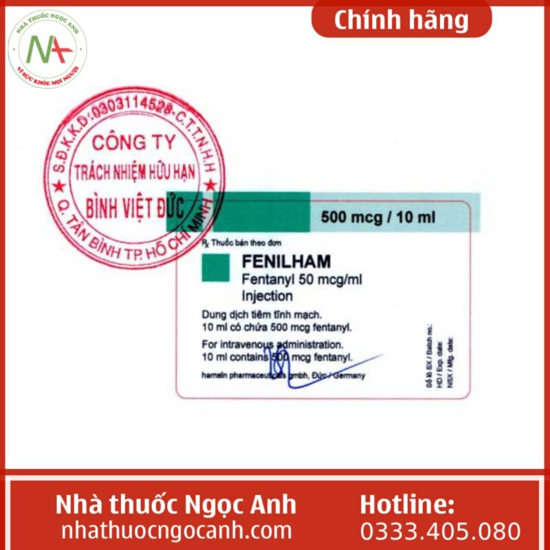 Thuốc Fenilham 500 mcg/10 ml là thuốc gì, giá bao nhiêu, mua ở đâu?