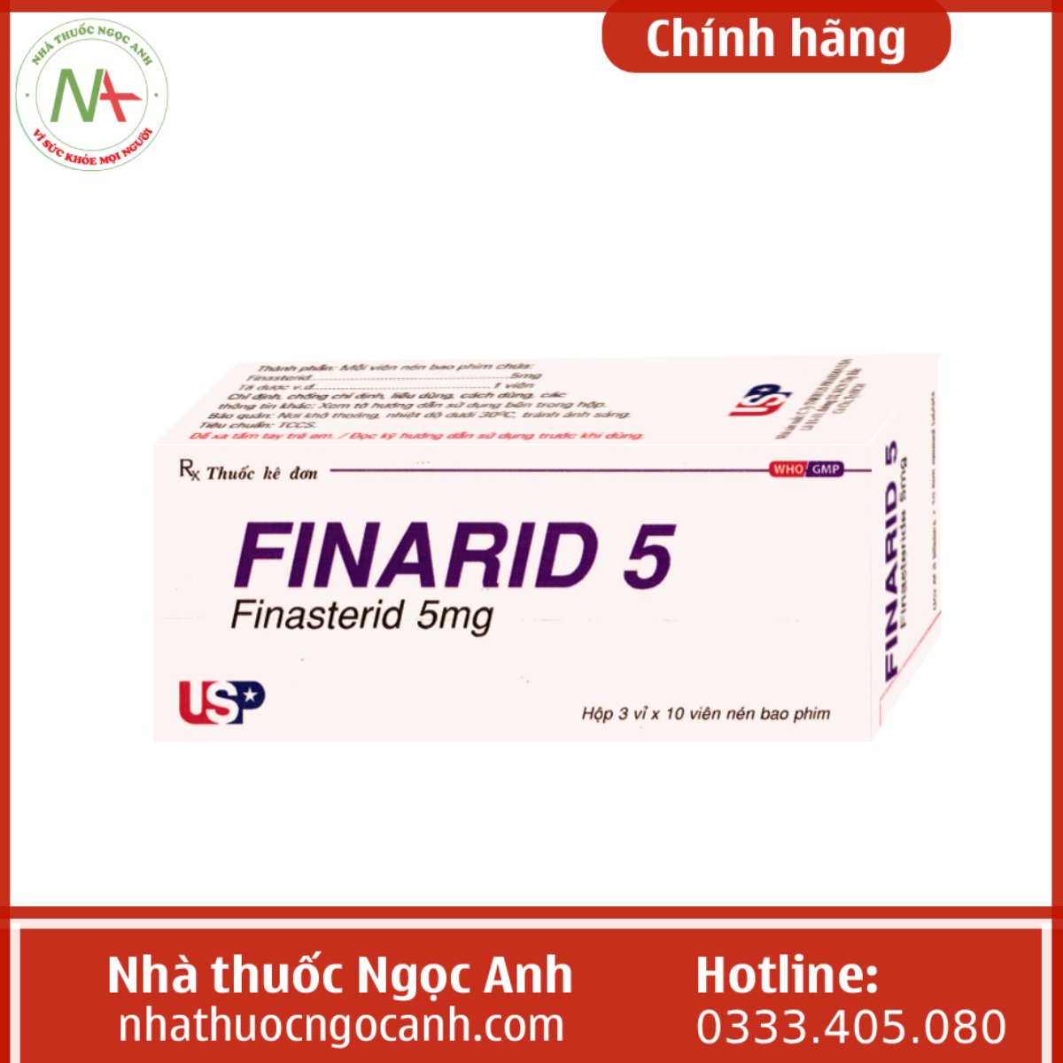 Thuốc Finarid 5 có tác dụng gì, giá bao nhiêu, mua ở đâu?