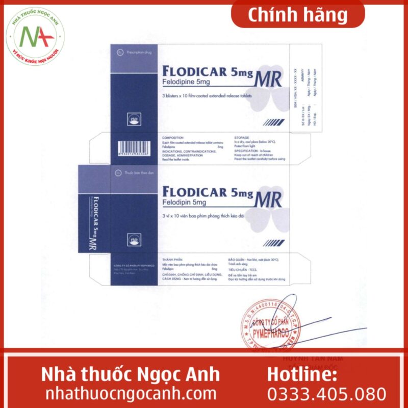 Thuốc Flodicar 5 mg MR có tác dụng gì, giá bao nhiêu, mua ở đâu?