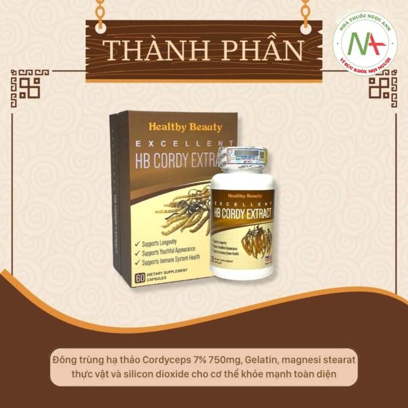 Đông trùng hạ thảo Mỹ HB Cordy Extract giá bao nhiêu, mua ở đâu