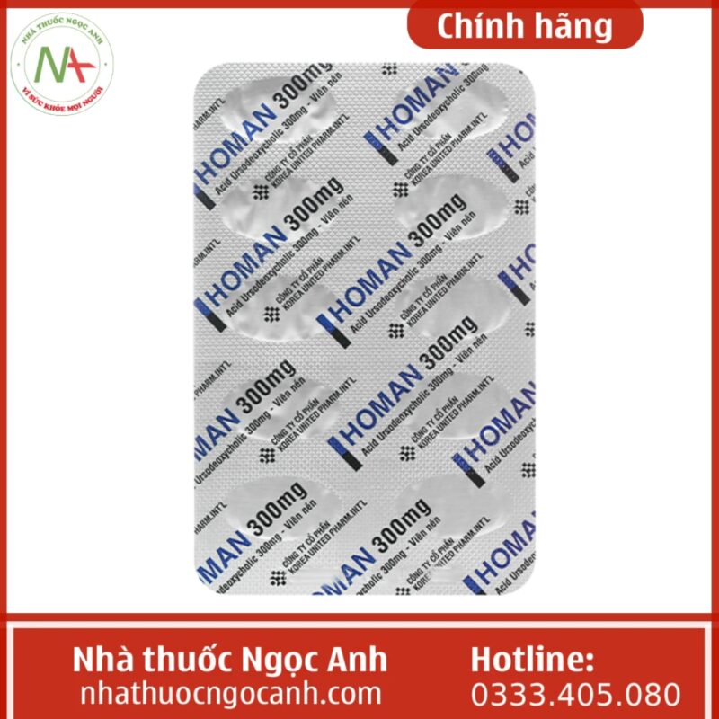 Thuốc Homan 300mg là thuốc gì, có tác dụng gì, giá bao nhiêu, mua ở đâu?