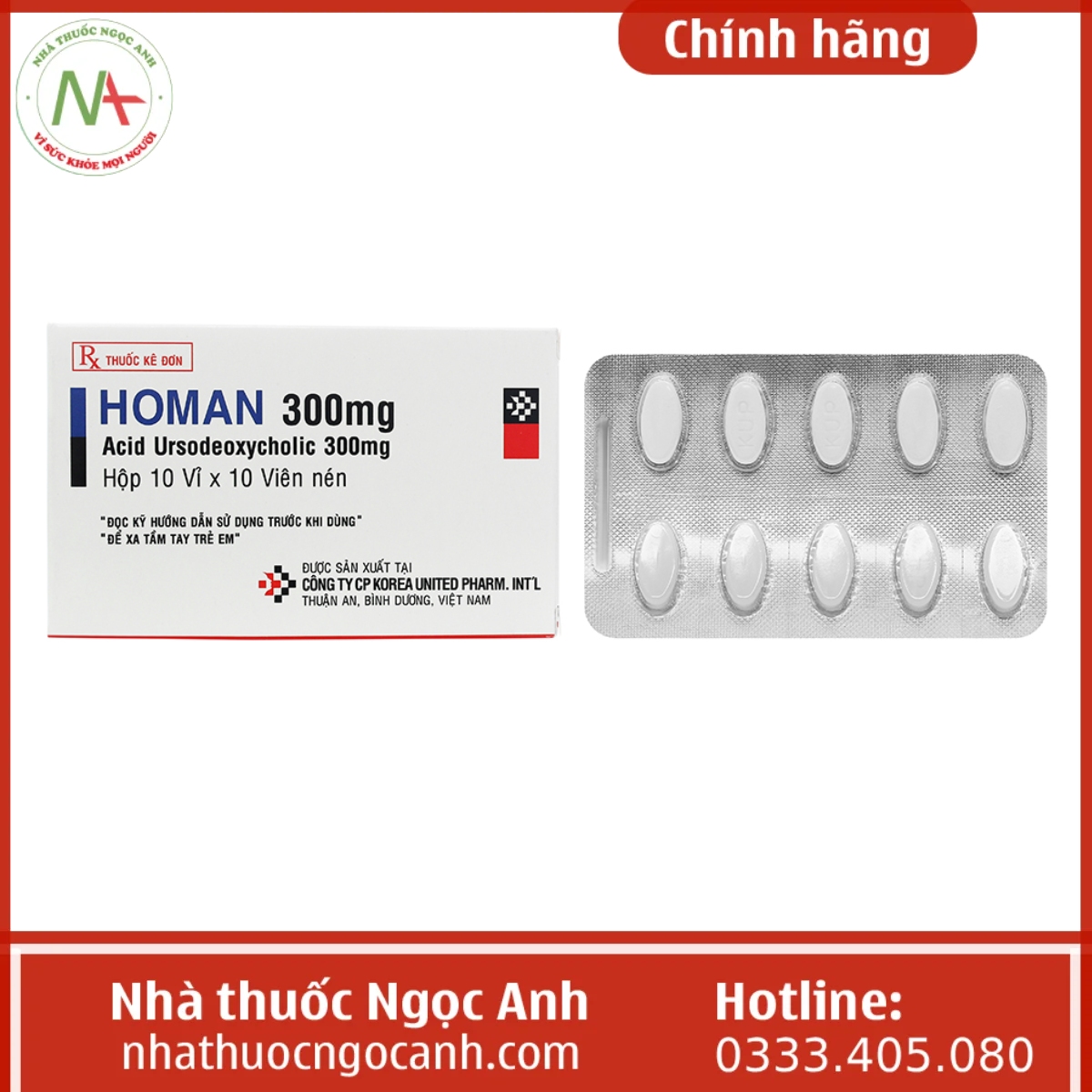 Thuốc Homan 300mg là thuốc gì, có tác dụng gì, giá bao nhiêu, mua ở đâu?