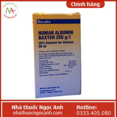 Thuốc Human Albumin Baxter 250g/l là thuốc gì, giá bao nhiêu, mua ở đâu?